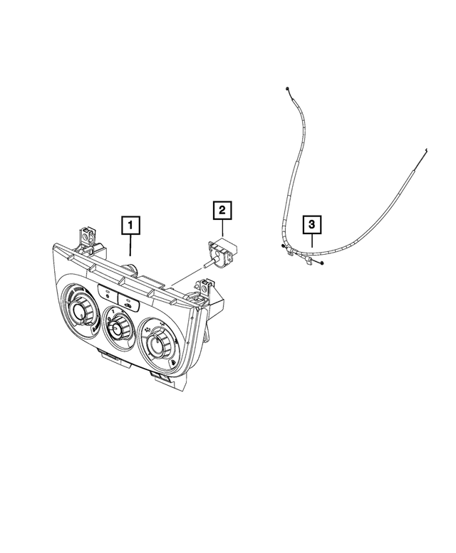 MOPAR GENUINE A C AND HEATER CONTR CABLE - 68270228AA - 68270228AA ...