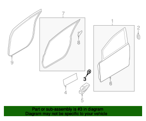 2011-2019 Ford Fiesta Door Shell Cap -W703063-S300 | QuirkParts