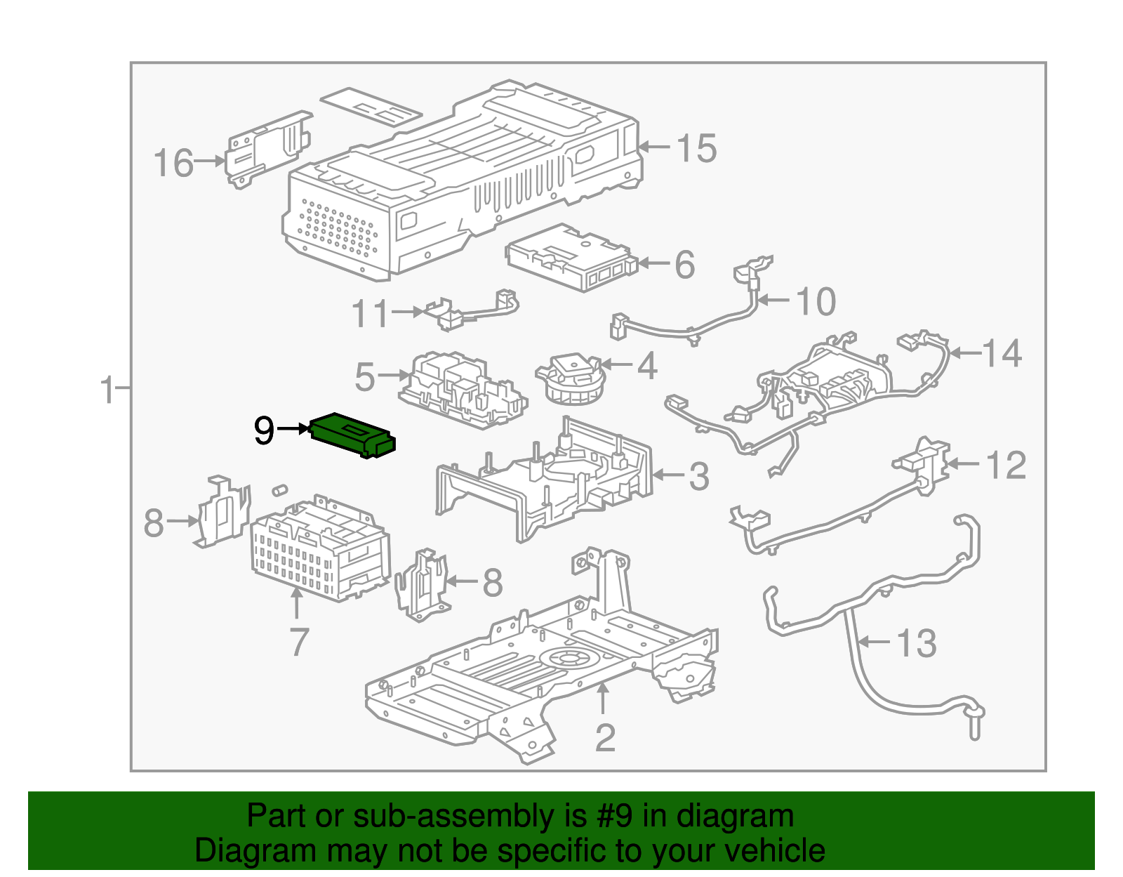 2016-2019 GM Drive Motor Battery Interface Control Module 24282084 GM ...