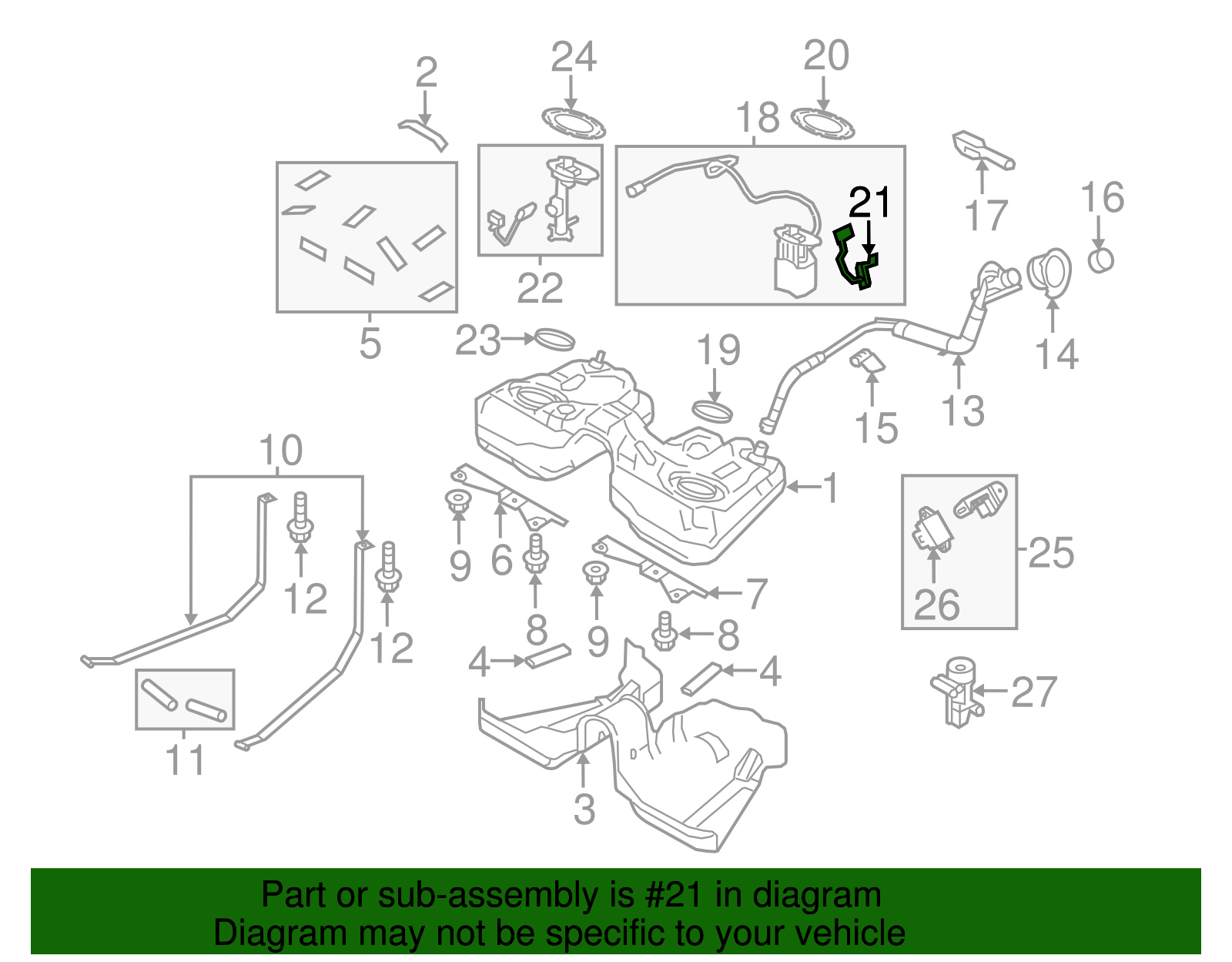 PS-346 - Motorcraft™ Fuel Sender And Hanger Assembly 2010-2012 Ford ...