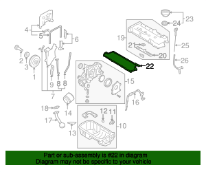 22441-26801 - Valve Cover Gasket 2006-2011 Kia | Kia.Parts Store