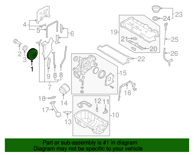 23124-26030 - Crankshaft Pulley - 2006-2011 Kia | Kia Auto Parts