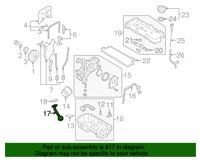 26250-26010 - Oil Pick-Up 2006-2011 Kia | Kia.Parts Store