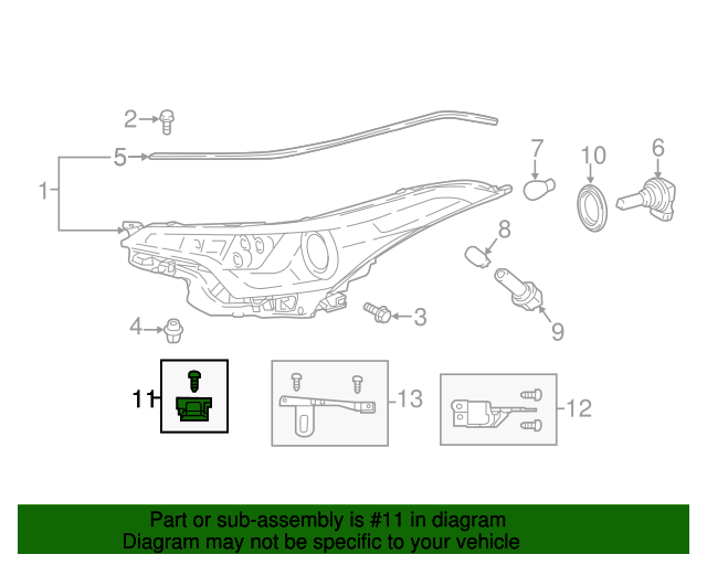 2018-2020 Toyota C-HR Repair Bracket 81194-F4010 | Toyota Parts Center