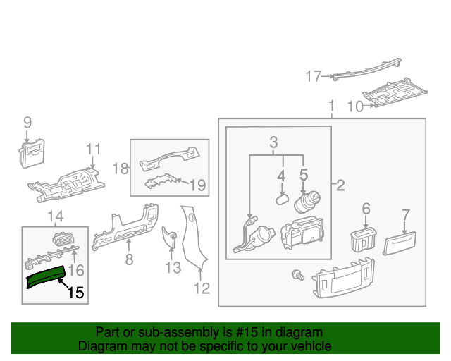 2013-2015 Lexus LX570 Finish Molding 55476-60160 | SSL Parts