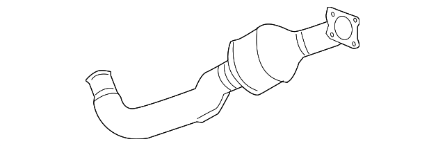 2007-2010 GM Oxidation Catalytic Converter with Pipes, Flange, Hanger ...