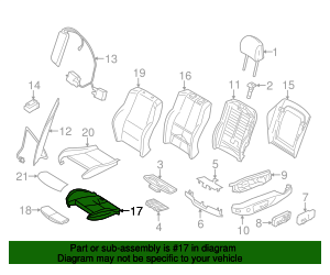 52107298633 - 2011-2018 BMW Seat Cushion Pad (52-10-7-298-633) | BMW of ...