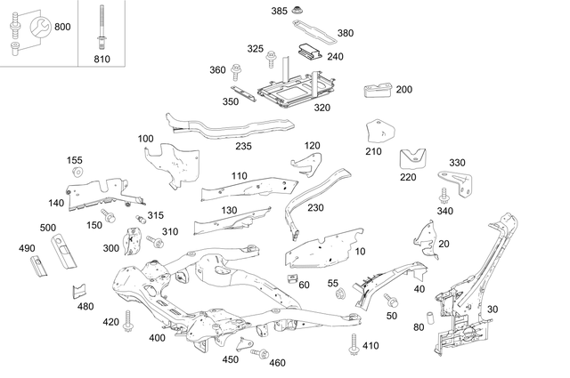 197-622-68-00 - Reinforcement 2011-2014 Mercedes-Benz SLS AMG ...