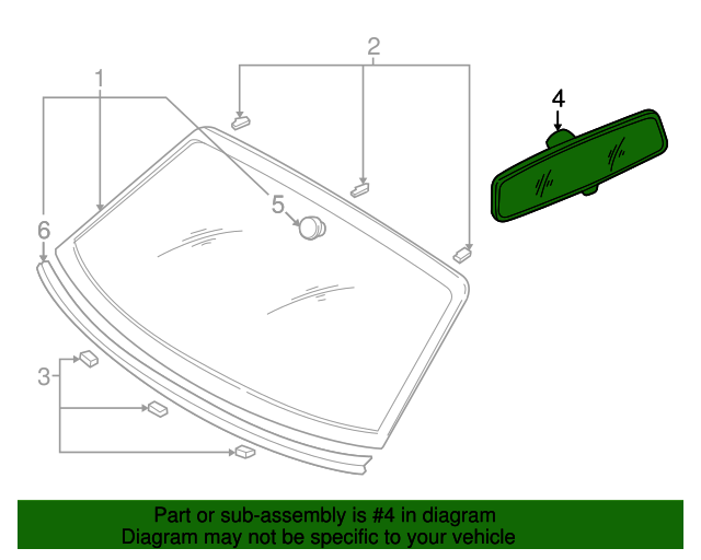 2001-2008 Audi Mirror 8N7-857-511-01C | Genuine Audi Parts