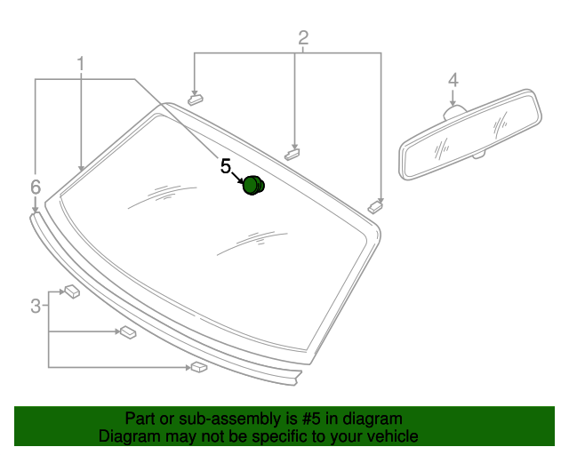 8N7-845-543 - Mirror Support 2000-2015 Audi | Audi OEM Parts