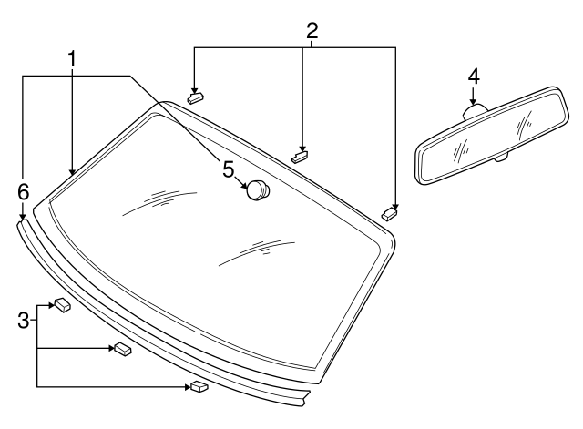 8N7-845-543 - Mirror Support 2000-2015 Audi | Audi OEM Parts
