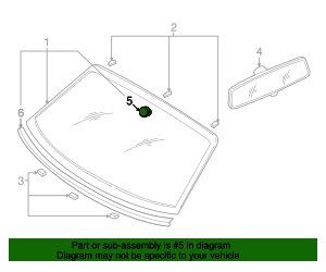 8N7-845-543 - Mirror Support 2000-2015 Audi | Audi OEM Parts