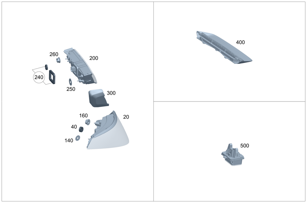 223-906-23-00 - Rear Lamp Combination 1991-2025 Mercedes-Benz ...