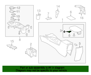 2013-2020 Toyota Center Console Latch 58908-0R030 | OEM Parts Online