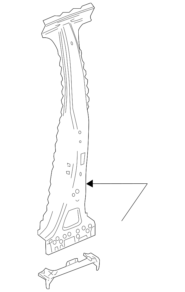 22981299 - Driver Side Center Pillar Outer Panel Reinforcement 2013 ...