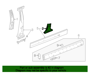 23242327 GM Driver Side Center Pillar Inner Lower Panel | GM Parts Store