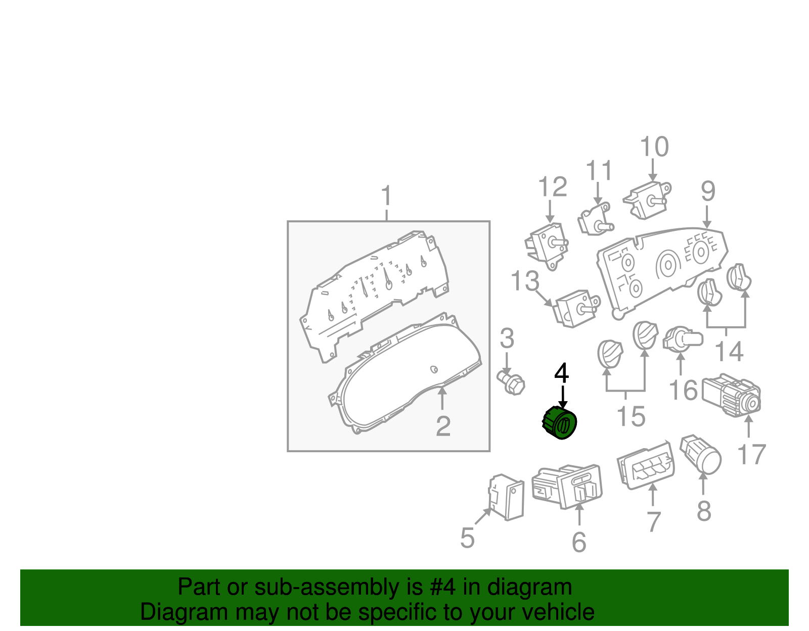 SW-6644 - Motorcraft™ Headlamp Switch - 2009-2019 Ford | Lasco Auto Parts