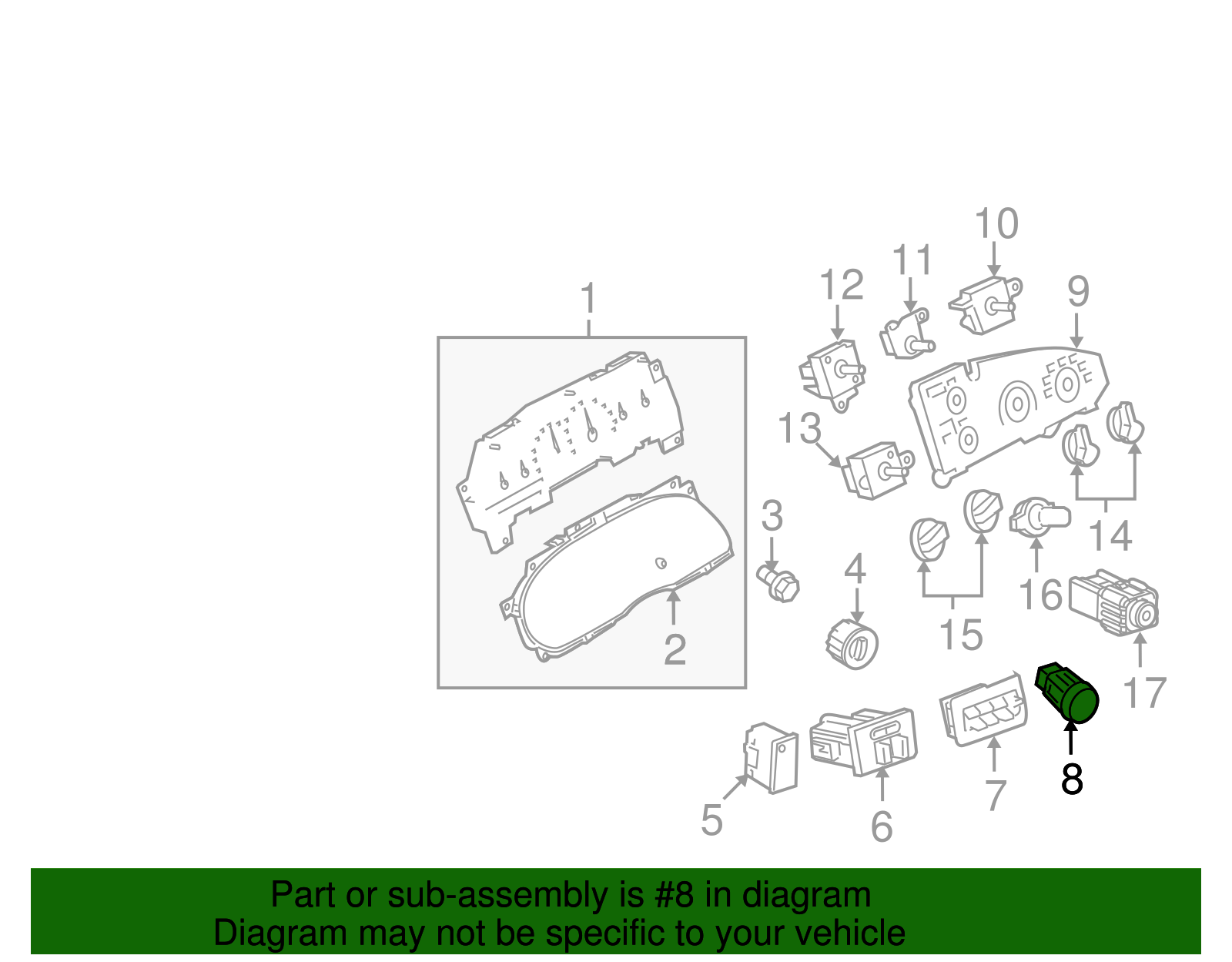 YH-1710 - Motorcraft™ Traction Control Switch 2009-2019 Ford | Ford ...