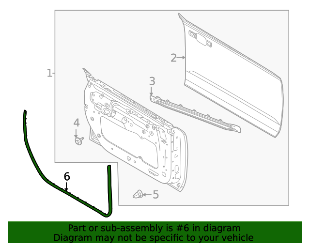 2021 Ford Bronco Door Weather-Strip M2DZ-7820530-A | QuirkParts