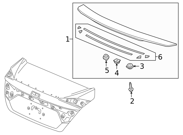71705-TEY-Y01ZH - Spoiler Set, Trunk *B593M* (Brilliant Sporty Blue ...
