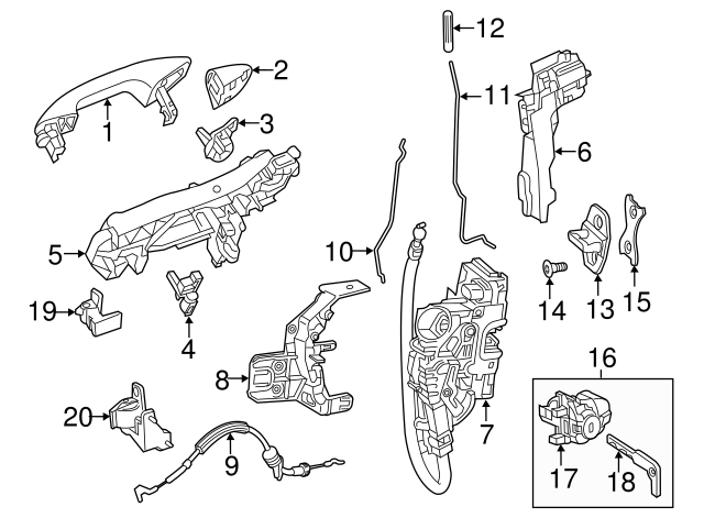 205-720-05-37 - Upper Hinge - 2016-2020 Mercedes-Benz | BuyMercedesPartsNow