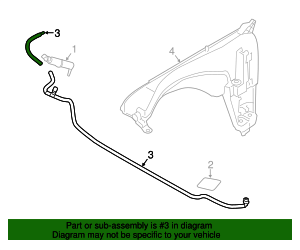 61-67-7-213-283 - Washer Hose - 2011-2014 BMW X3 | BMWPartsHub