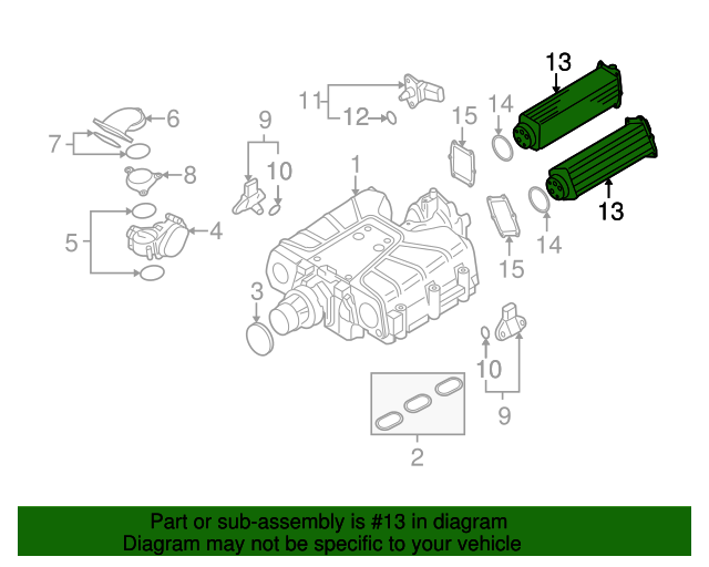 2009-2015 Audi Inter-Cooler 06E-145-621-D | Audi USA Parts
