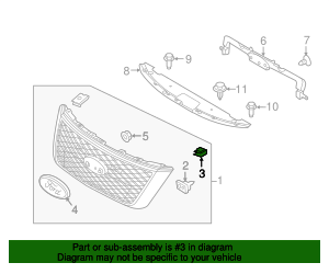 Genuine OEM Ford Part - Grille Retainer Clip W715386-S424 | Genuine OEM ...