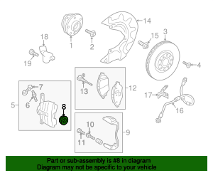 5Q0-698-471-B - Disc Brake Caliper Piston Boot 2017-2023 Audi ...
