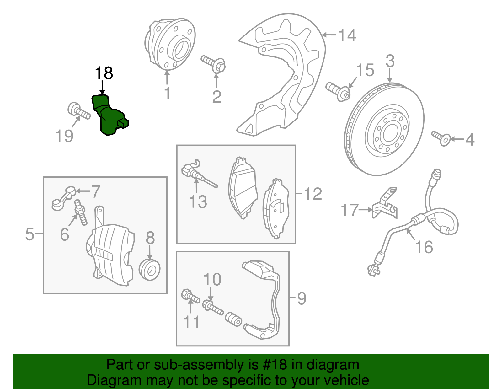 WHT-003-860-B - ABS Wheel Speed Sensor 2015-2023 Audi | Audi OEM Parts