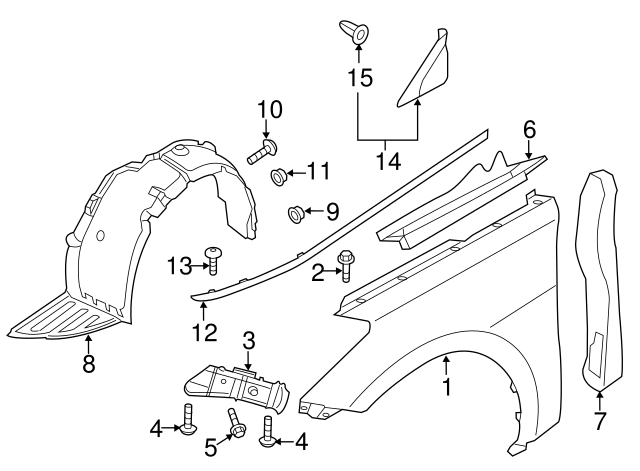 86180-3V100 - Fender Molding 2012-2017 Hyundai Azera | AutoNationParts.com