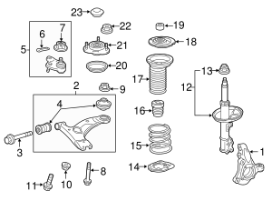 48158-12040 - Coil Spring Insulator (Left, Right, Front, Lower) - 2008 ...
