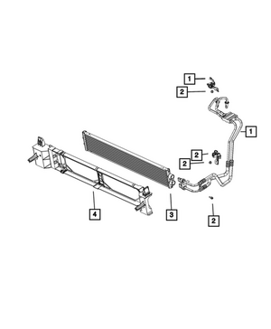 2022-2025 Ram | Oil Cooler Pressure And Return Hose And Tube ...