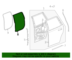 2021-2024 GM Rear Passenger Side Door Weatherstrip 84741551 GM ...