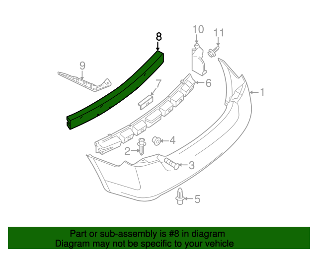 2007-2008 Nissan Sentra Impact Bar 85032-ET030 | TascaParts.com