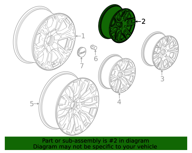 23376228 - Aluminum Front and Rear Wheel 2019-2023 GMC ...