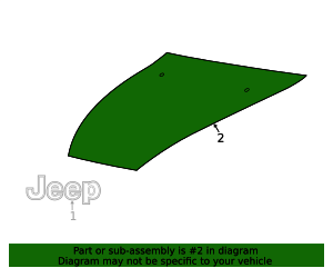 2019-2021 Jeep Cherokee Hood Graphic 82215745 | Mopar Estores