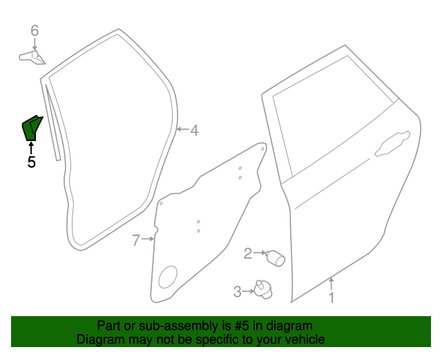 2014-2018 Subaru Forester Door Weather-Strip Cover 63563SG030 | Subaru ...