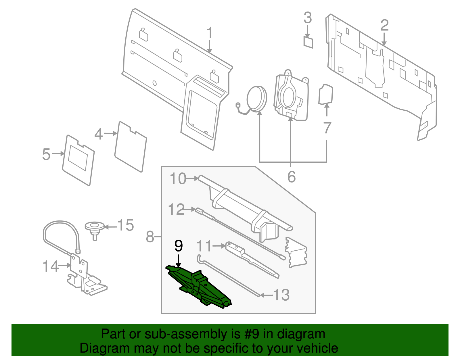 2007-2010 Ford Explorer Sport Trac | Jack | 8A2Z-17080-A | My Ford Parts