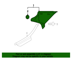 85860-0A000-X6 - Quarter Pillar Trim - 2009 2010 Hyundai Sonata | World ...