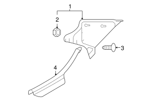 85860-0A000-X6 - Quarter Pillar Trim - 2009 2010 Hyundai Sonata | World ...