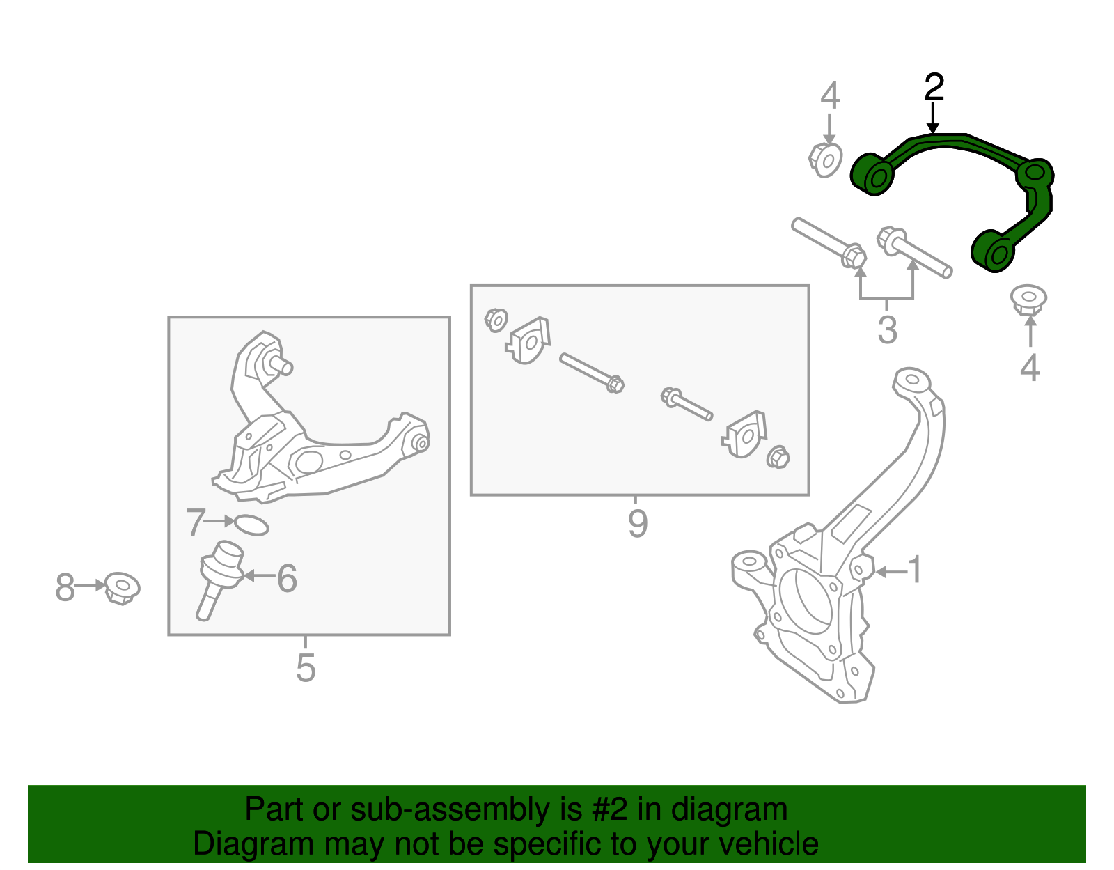 2015-2020 Ford F-150 Upper Control Arm - Passenger Side (RH) FL3Z-3084 ...