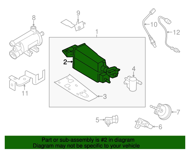 2012-2015 Kia Optima Vapor Canister 31420-3Q600 | OEM Parts Online