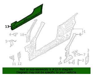 41-21-7-346-968 - Inner Rocker 2014-2020 BMW | AutoNationParts.com