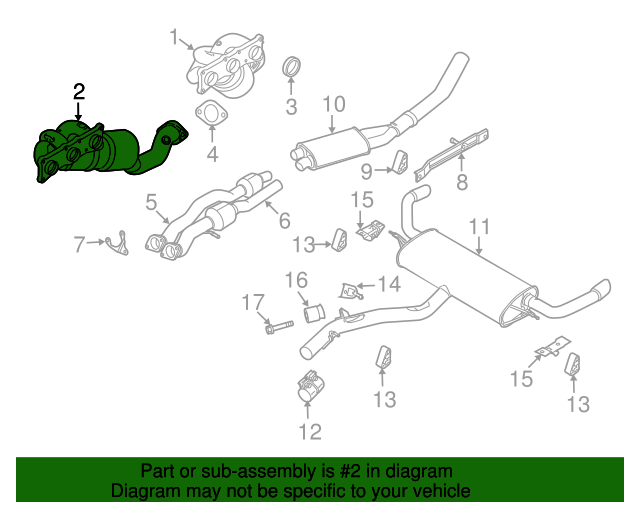 18407558769 - 2007-2010 BMW X5 3.0L Non Turbo Exhaust Manifold ...