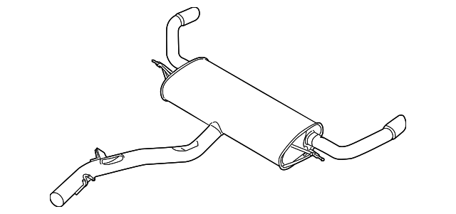 18307584358 - 2007-2010 BMW X5 Muffler W/Tailpipe (18-30-7-584-358 ...