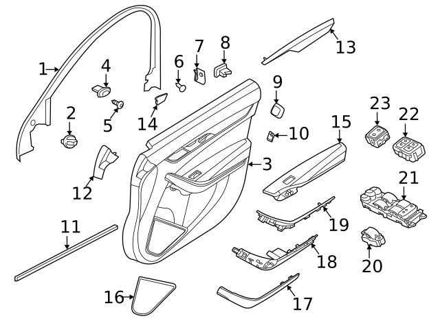 2021-2023 Jaguar F-Pace Window Trim T4A41475 | OEM Euro Parts