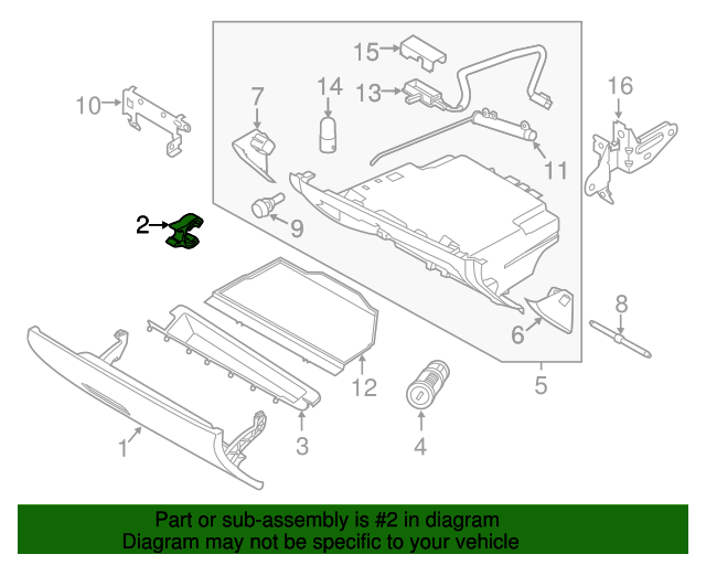 2007-2020 Volvo Glove Box Door Retainer 30755309 | TascaParts.com