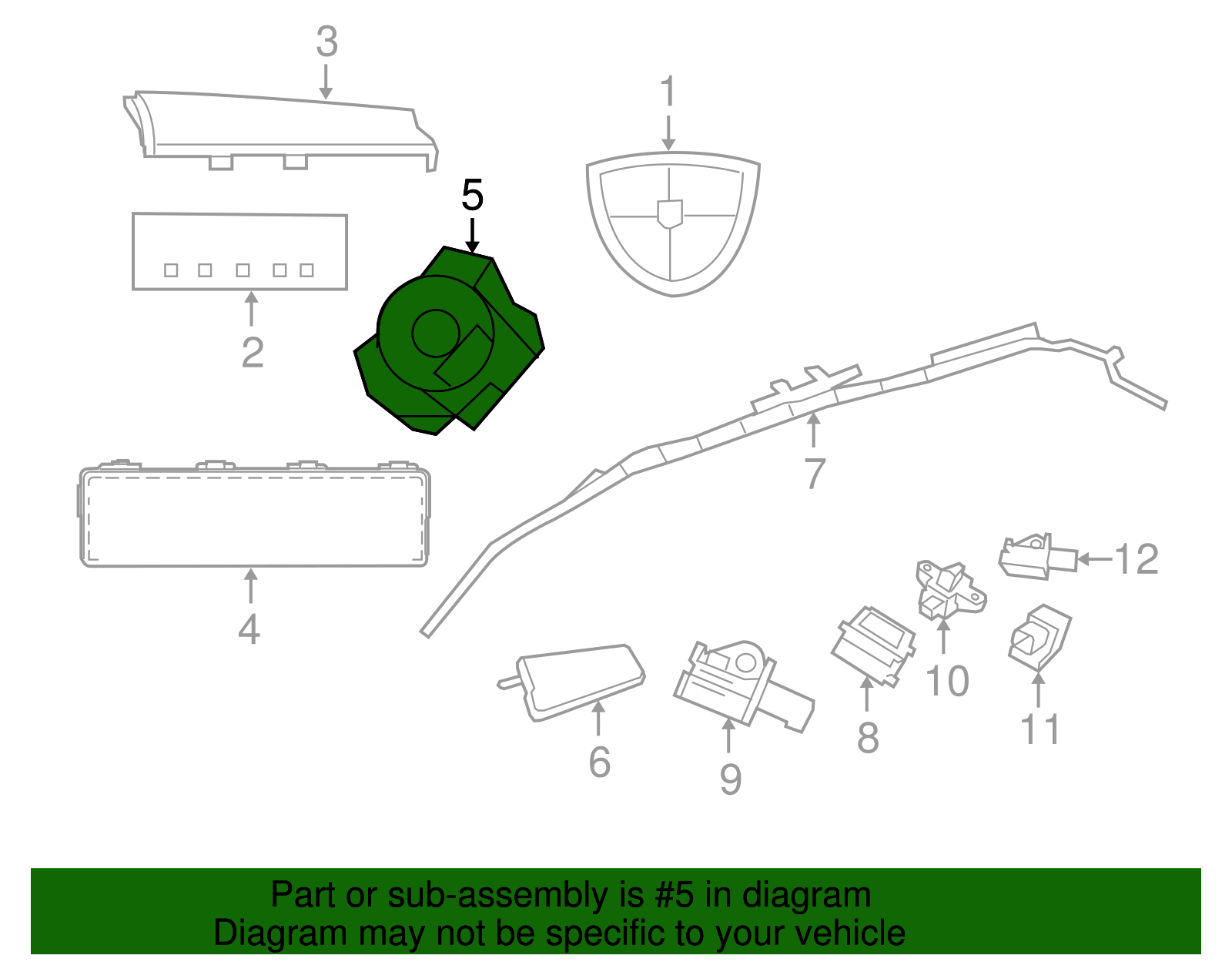 68459489AA - Steering Angle/Clock Spring Assembly Sensor - 2011-2020 ...
