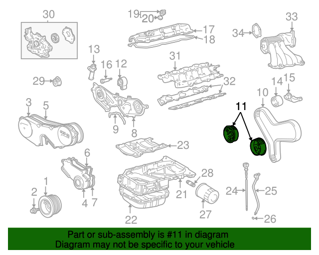 13523-20020 - Camshaft Gear - 1994-2010 Toyota | Toyota Parts Delivered